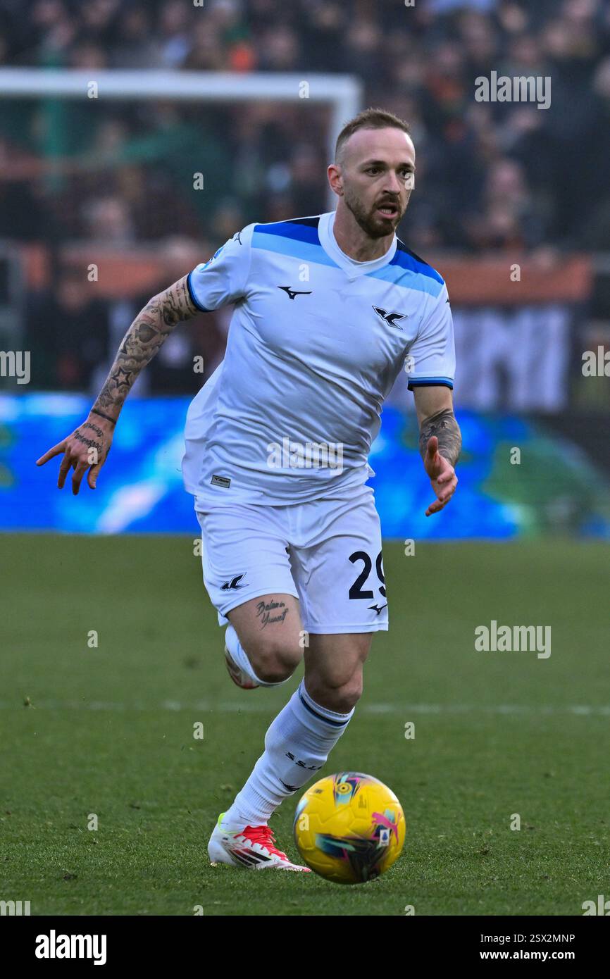 Venice, Italy. 22nd Feb, 2025. Manuel Lazzari of S.S. Lazio is in action during the 26th day of ...