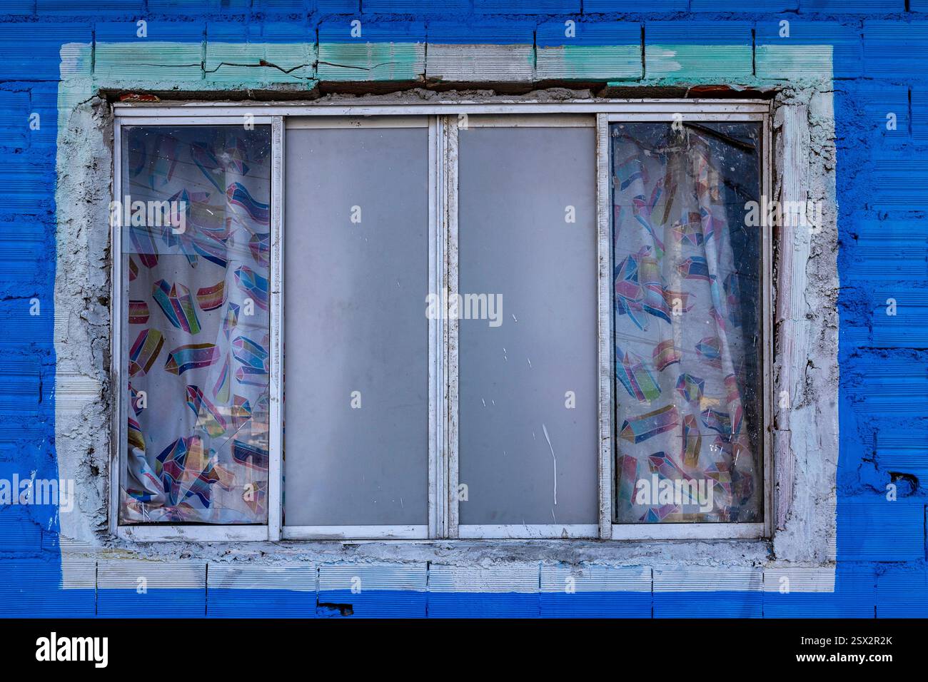 Diadema, Sao Paulo, Brazil - Jul25, 2024 - Detail of a window in a ...