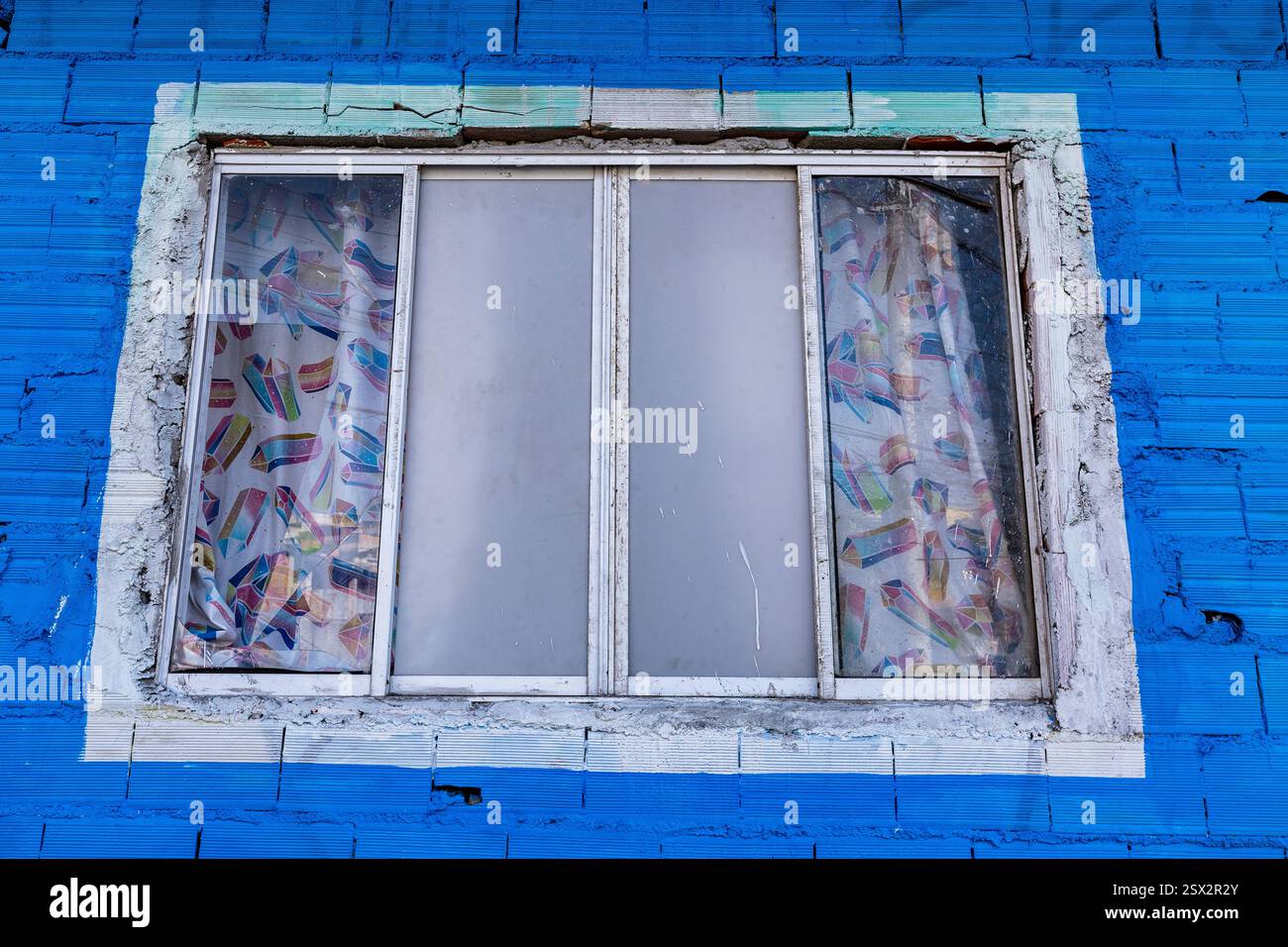 Diadema, Sao Paulo, Brazil - Jul25, 2024 - Detail of a window in a ...