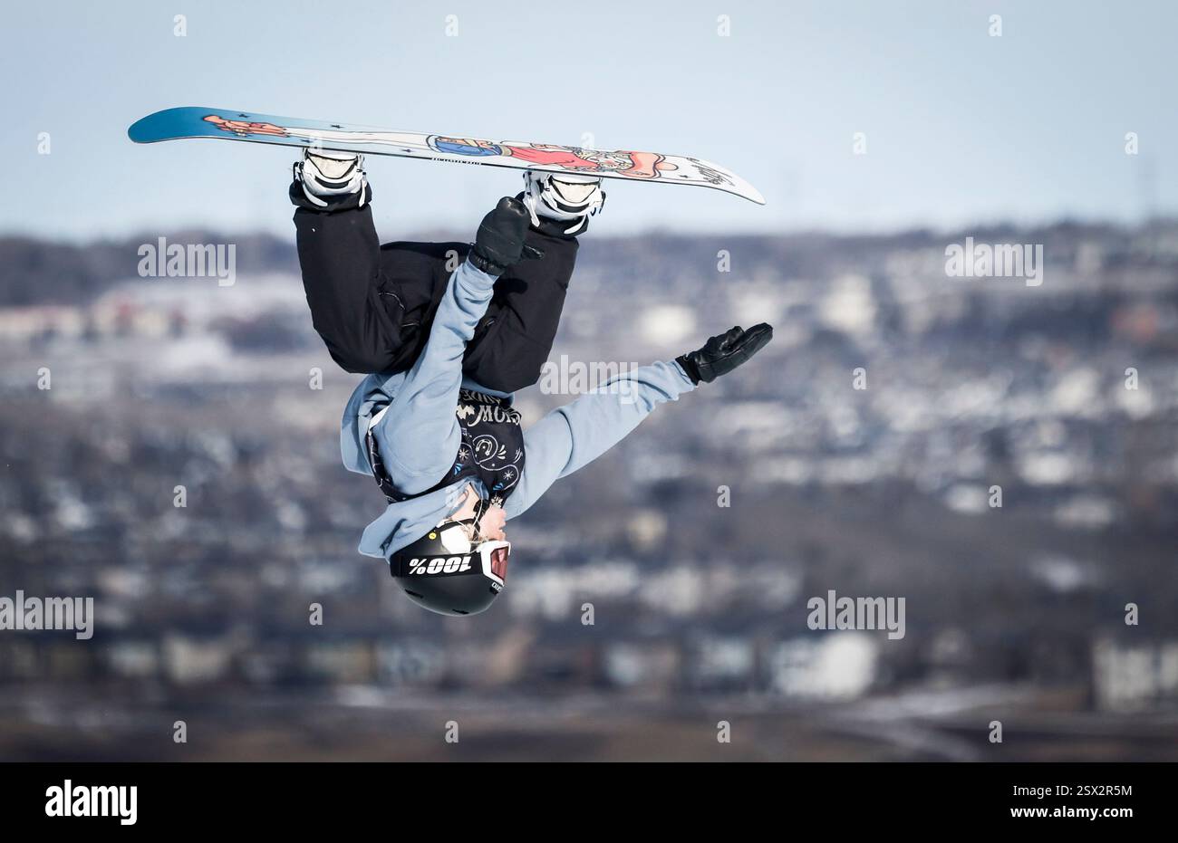 Calgary, Canada. 22nd Feb, 2025. Canada's Laurie Blouin competes during ...