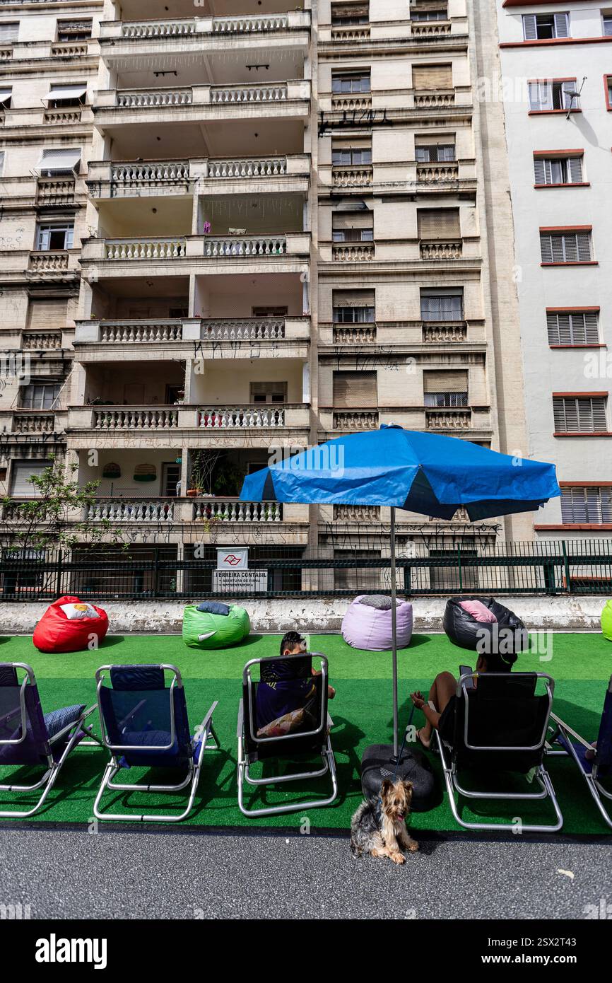 Sao Paulo Brazil - jan26, 2025 - Place to rest and sunbathe during ...