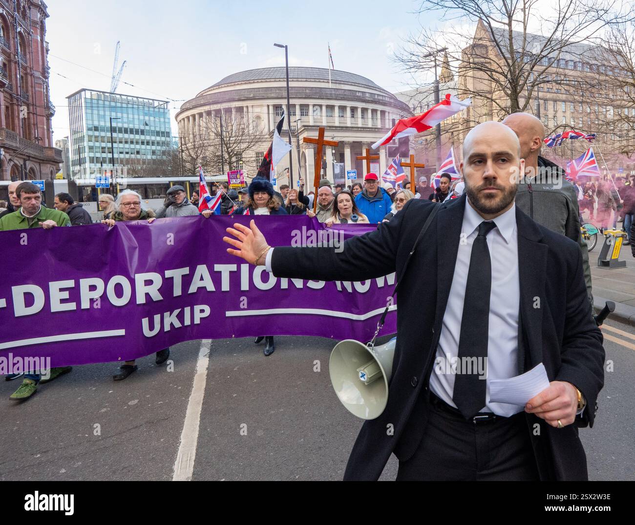 UKIP supporters carried wooden crosses and St george and union Jack ...