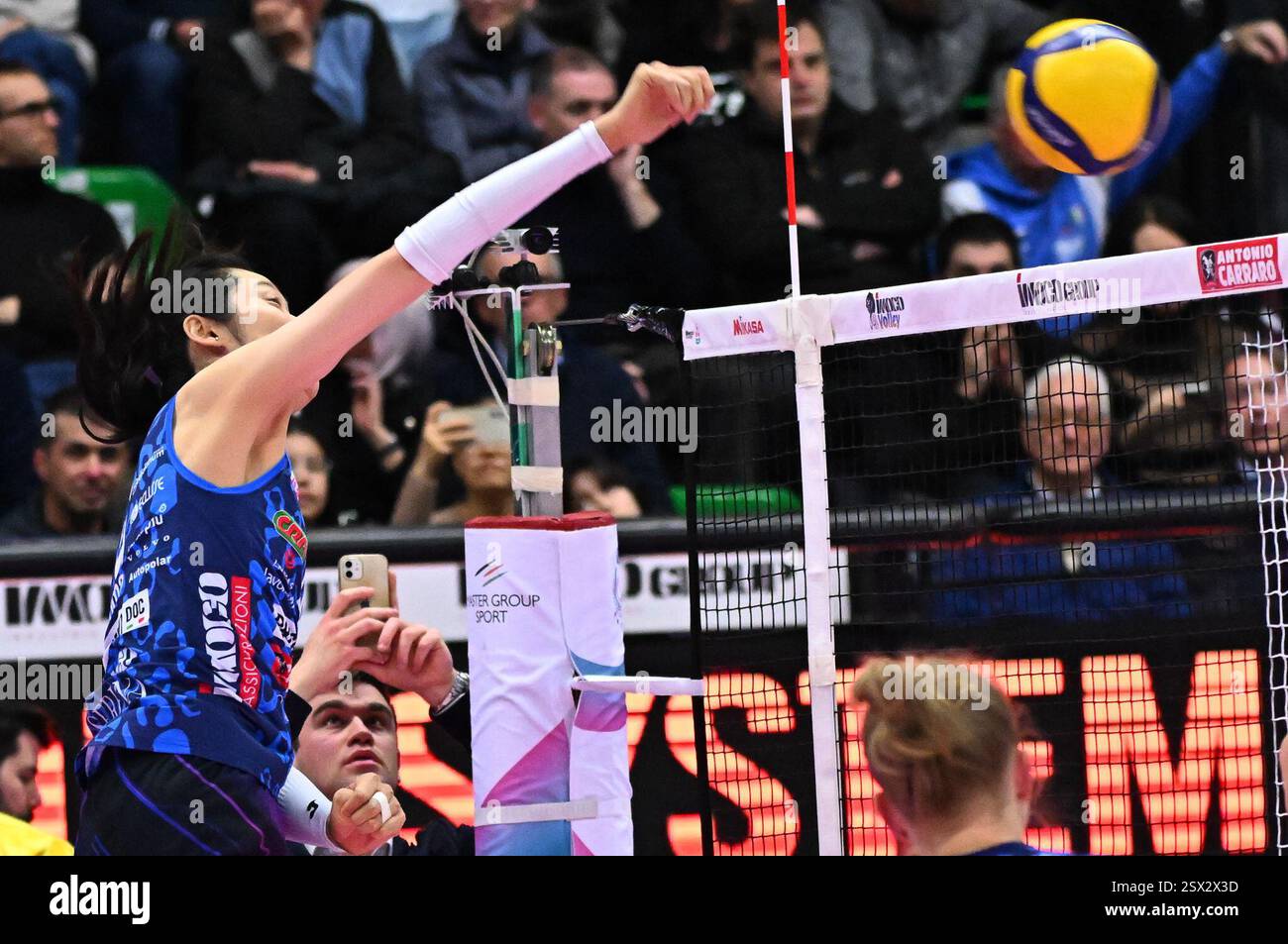 Monigo, Italy. 22nd Feb, 2025. Ting Zhu ( Prosecco Doc Imoco Conegliano ...