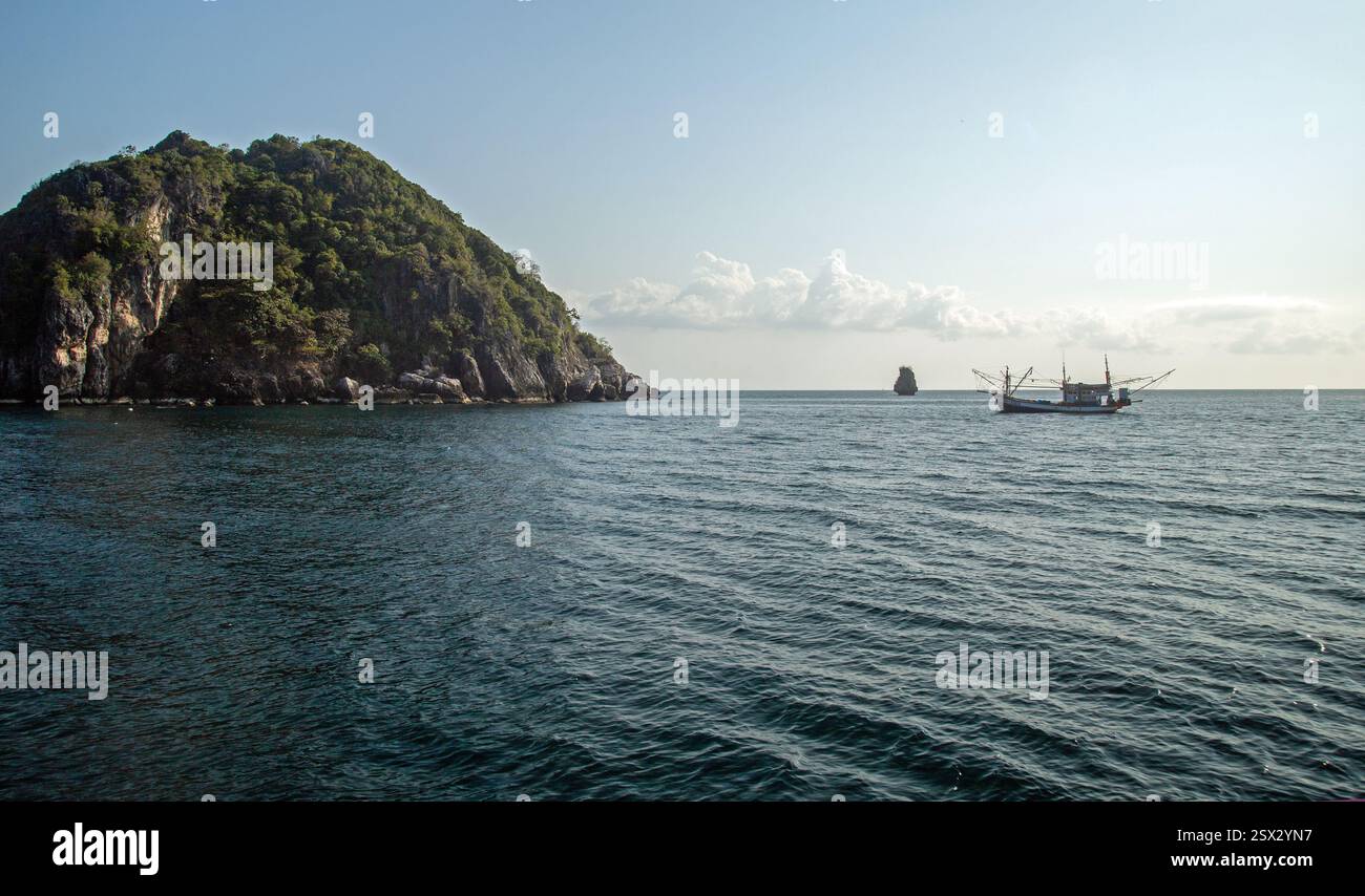 Krabi, Thailand, February 6th, 2025, seascape showing the many islands ...