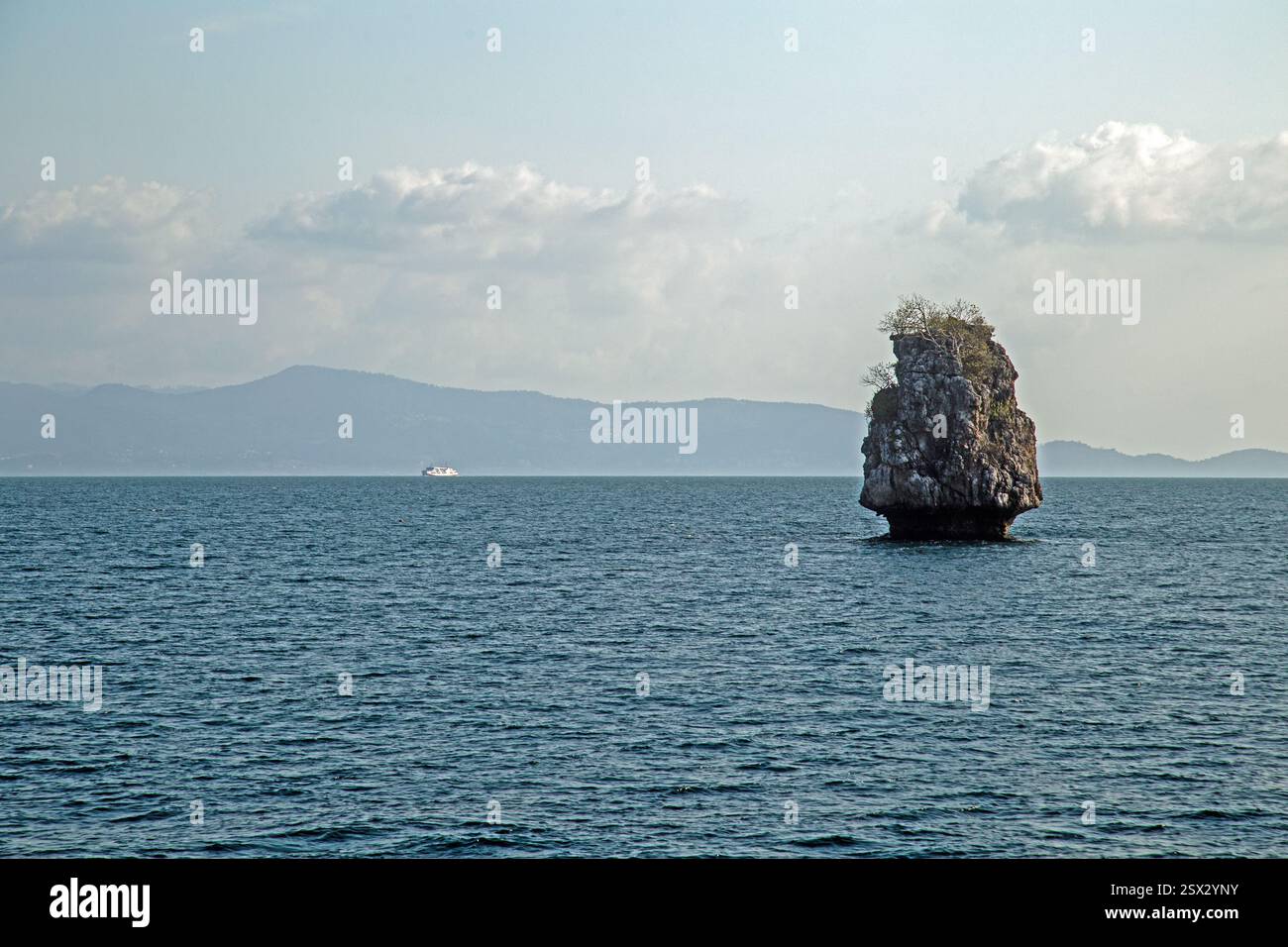 Krabi, Thailand, February 6th, 2025, seascape showing the many islands ...