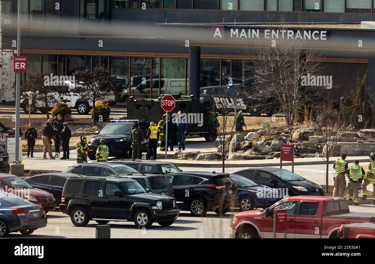 Law enforcement respond to the scene of a shooting at UPMC Memorial ...