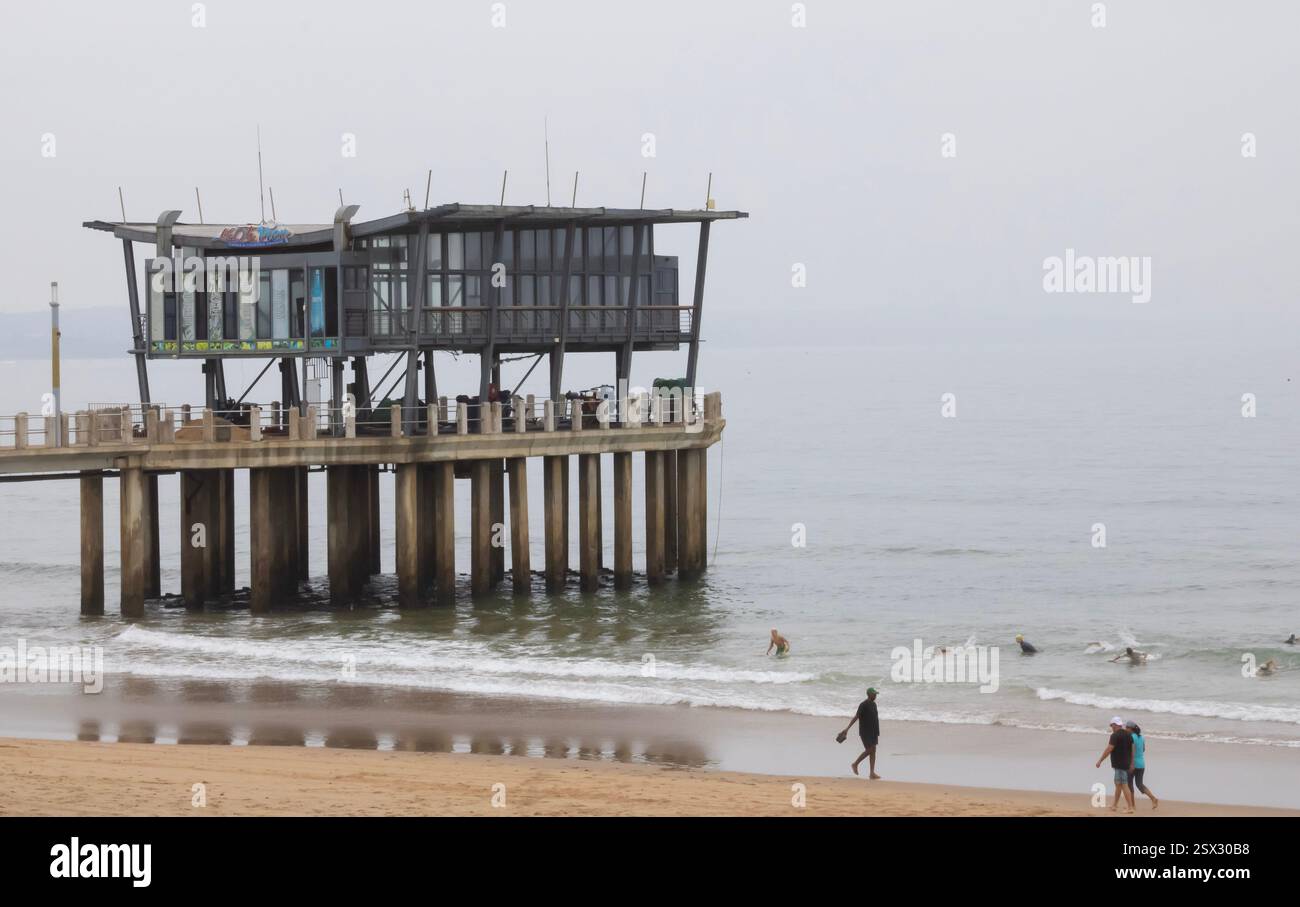 A view of Moyo Pier, otherwise known as Ushaka Pier, at Durban ...