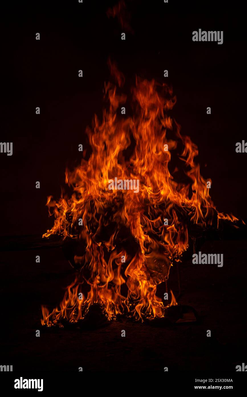 Fire and flames for background. Bright flames background. Texture of ...