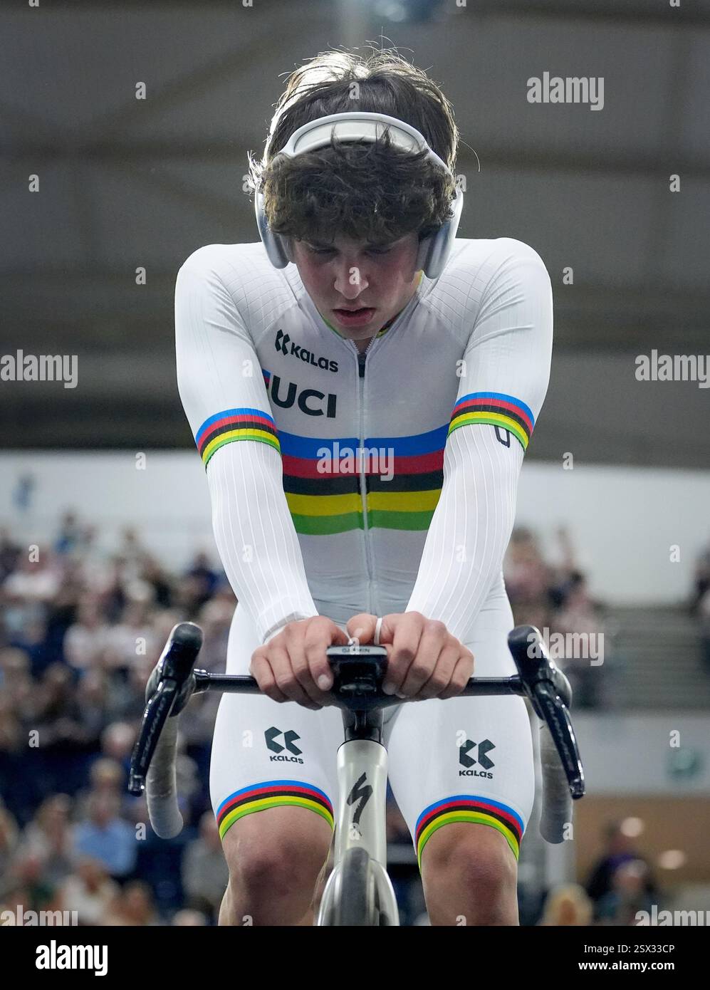 Archie Atkinson warms up ahead of the Men's Para C4 Individual Pursuit ...