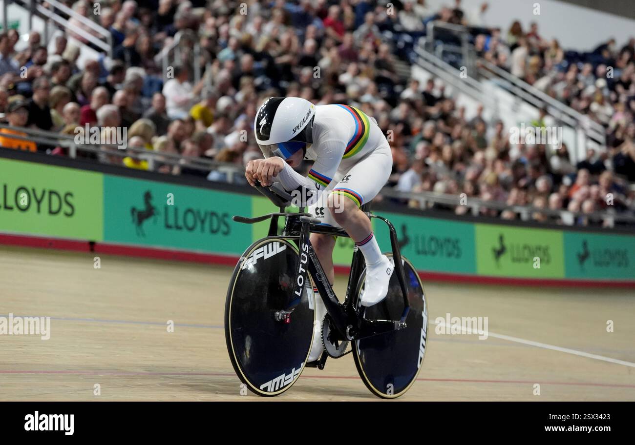 Archie Atkinson during the Men's Para C4 Individual Pursuit Final on ...