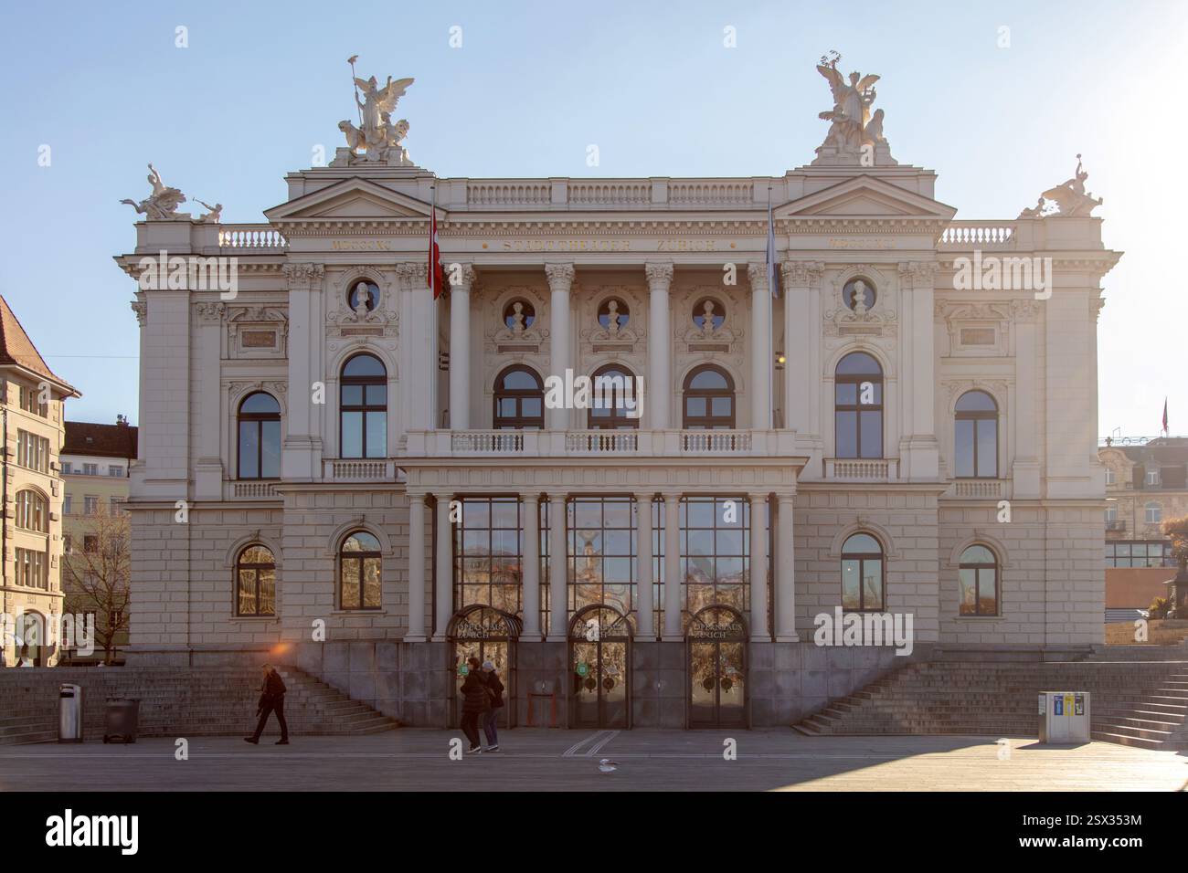 January 12, 2025. Switzerland, Zurich. The Zurich Opera House building ...