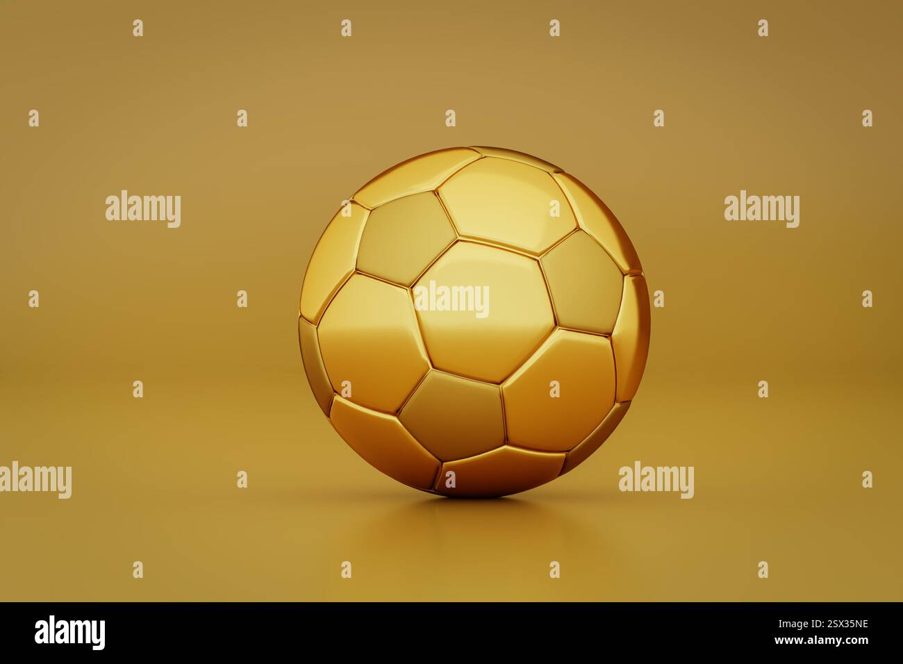Golden Soccer ball / football on a golden seamless background. Concept ...