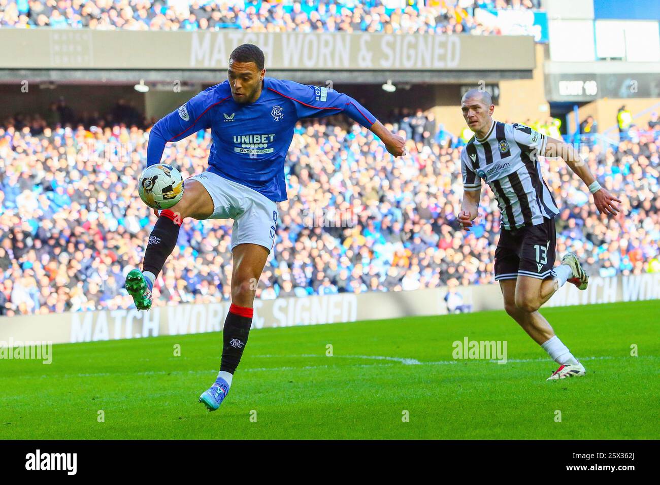 22 February 2025. Glasgow, UK. Rangers played St Mirren in a Scottish ...