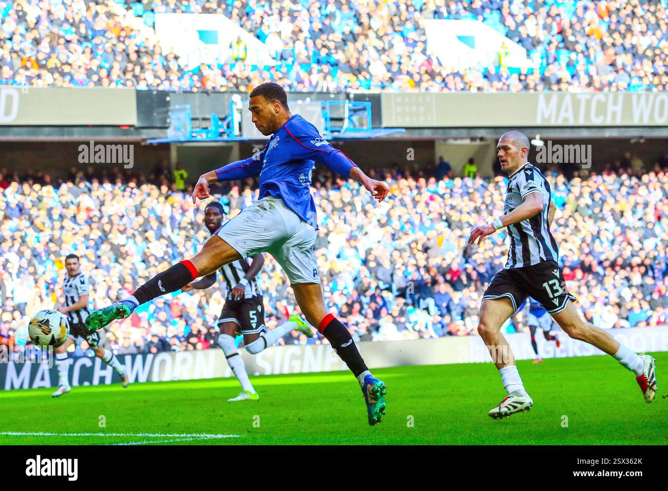 22 February 2025. Glasgow, UK. Rangers played St Mirren in a Scottish ...