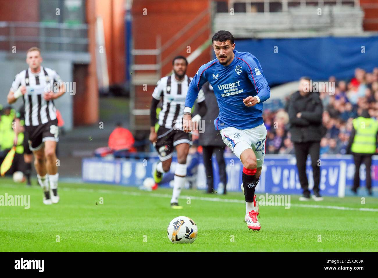 22 February 2025. Glasgow, UK. Rangers played St Mirren in a Scottish ...
