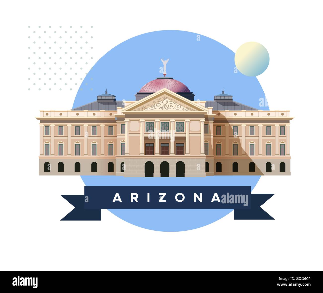 Arizona Capitol Museum - Phoenix - Stock Illustration as EPS 10 File ...