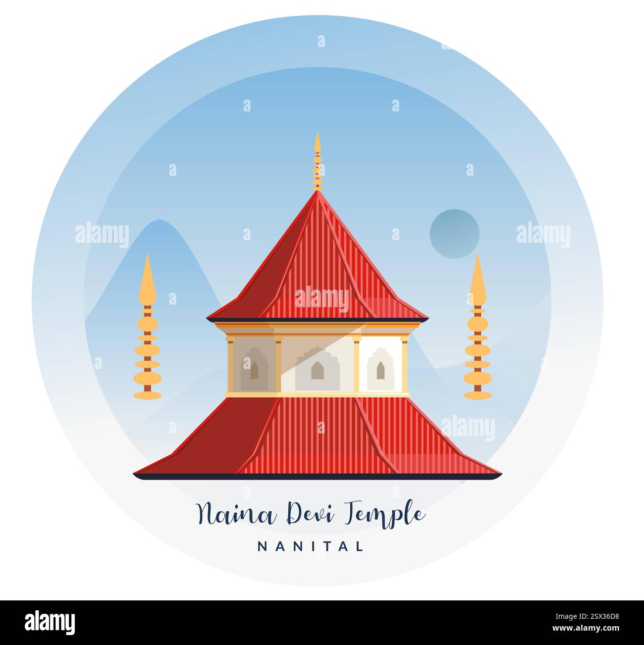 Hindu temple uttarakhand Stock Vector Images - Alamy