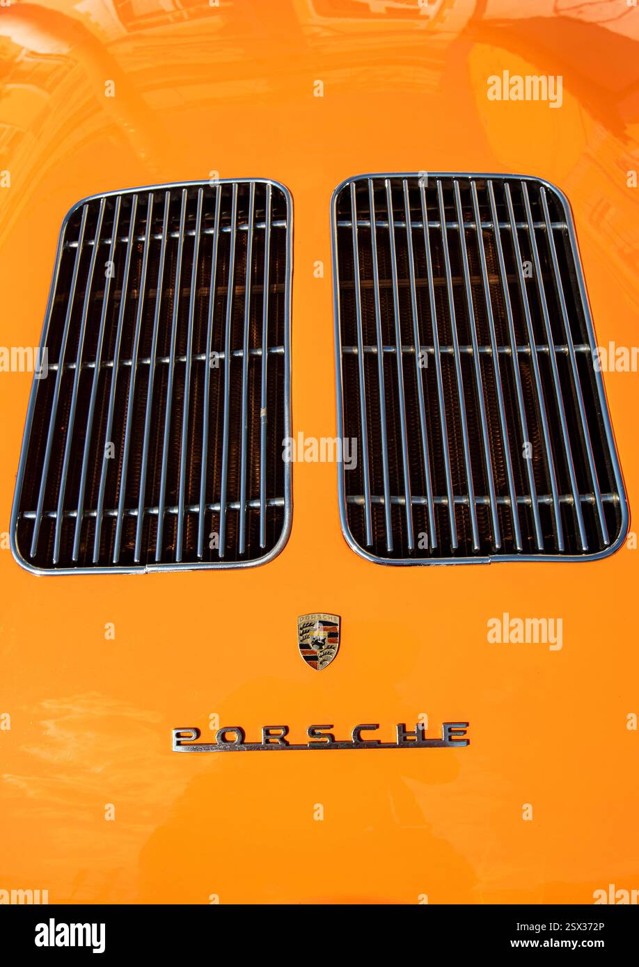 Sao Paulo, Brazil - jul 11, 2021 - Air vents of the engine compartment ...