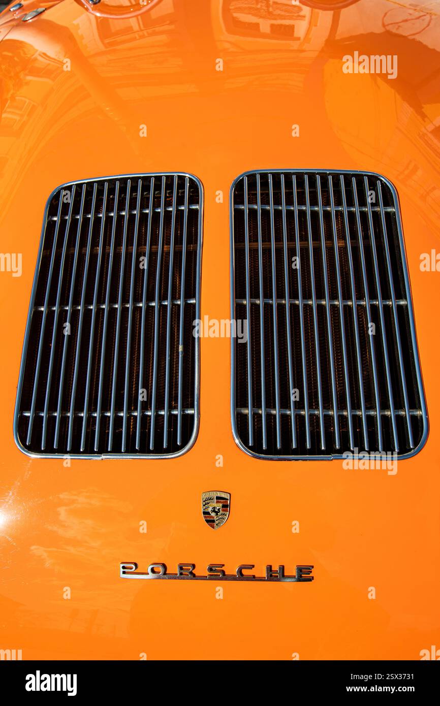 Sao Paulo, Brazil - jul 11, 2021 - Air vents of the engine compartment ...