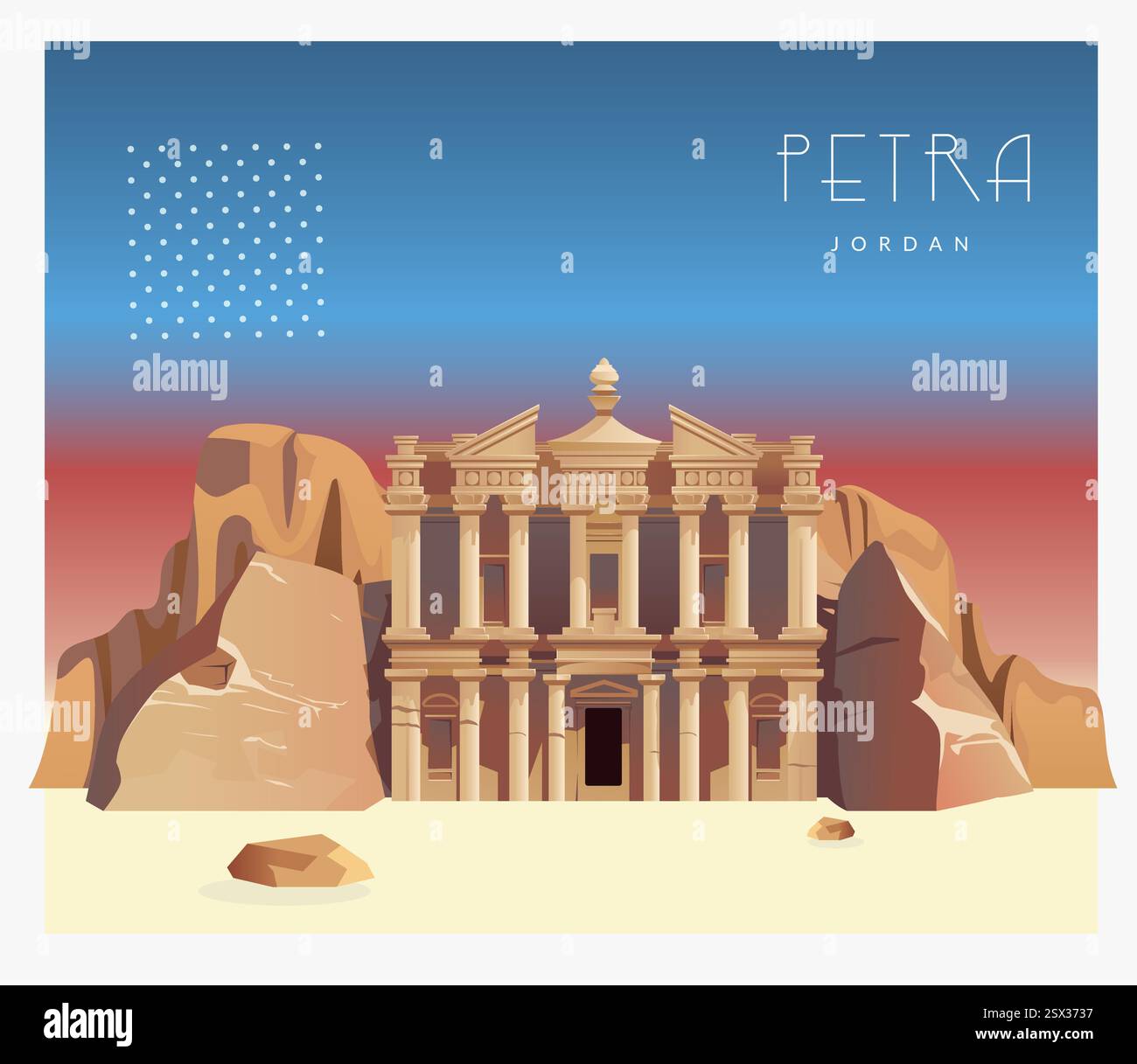 Petra also called the "Rose City" - Stock Illustration as EPS 10 file ...