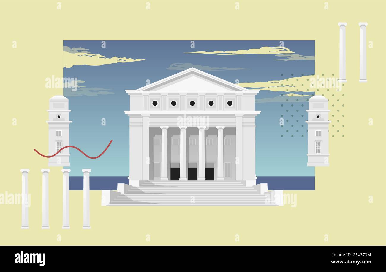 Abstract Neoclassical architecture elements - Stock Illustration as EPS ...