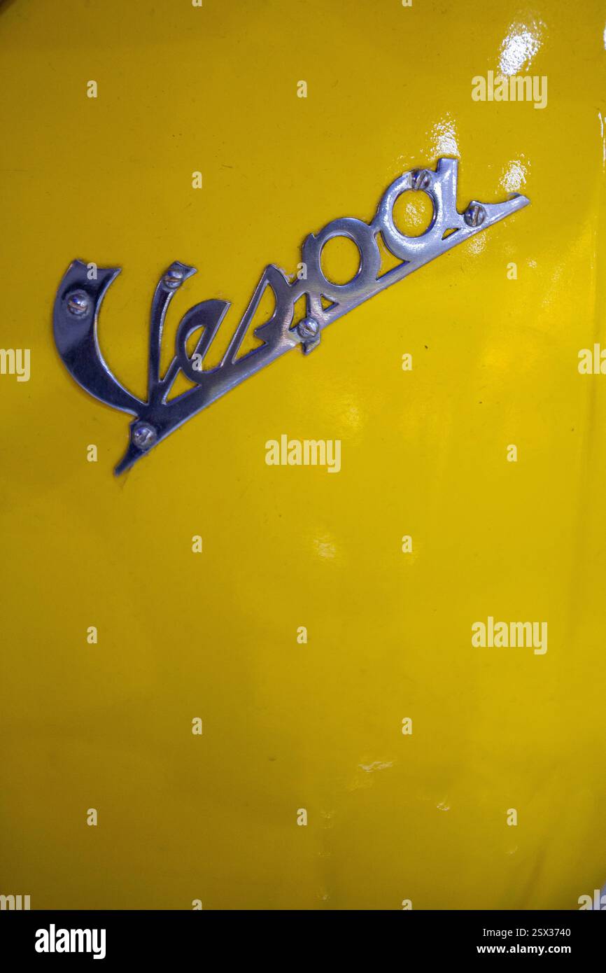 Sao Paulo, Brazil - July 28 2021 : logo on frame vespa 50 special ...