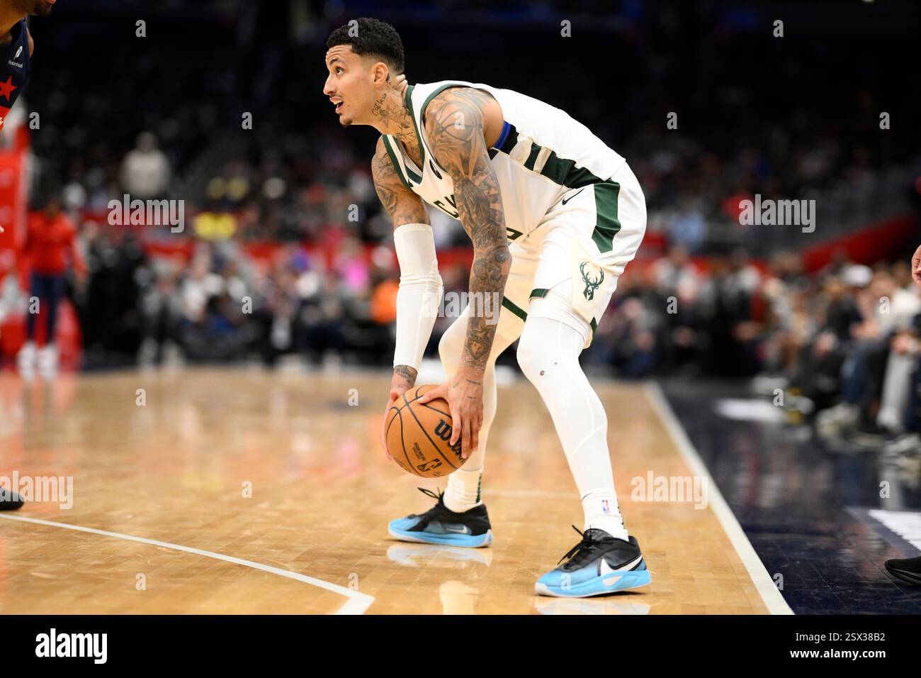 Milwaukee Bucks forward Kyle Kuzma (18) in action during the second ...