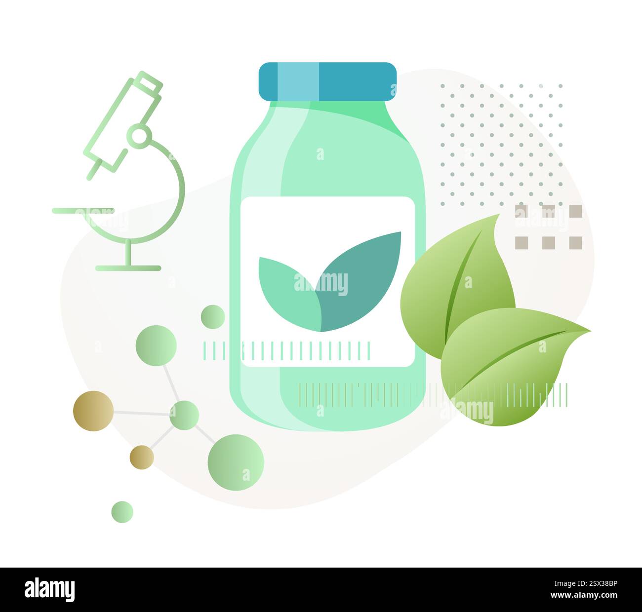 Plant Based Pharmacy Drug Formulation - Stock Illustration as EPS 10 ...