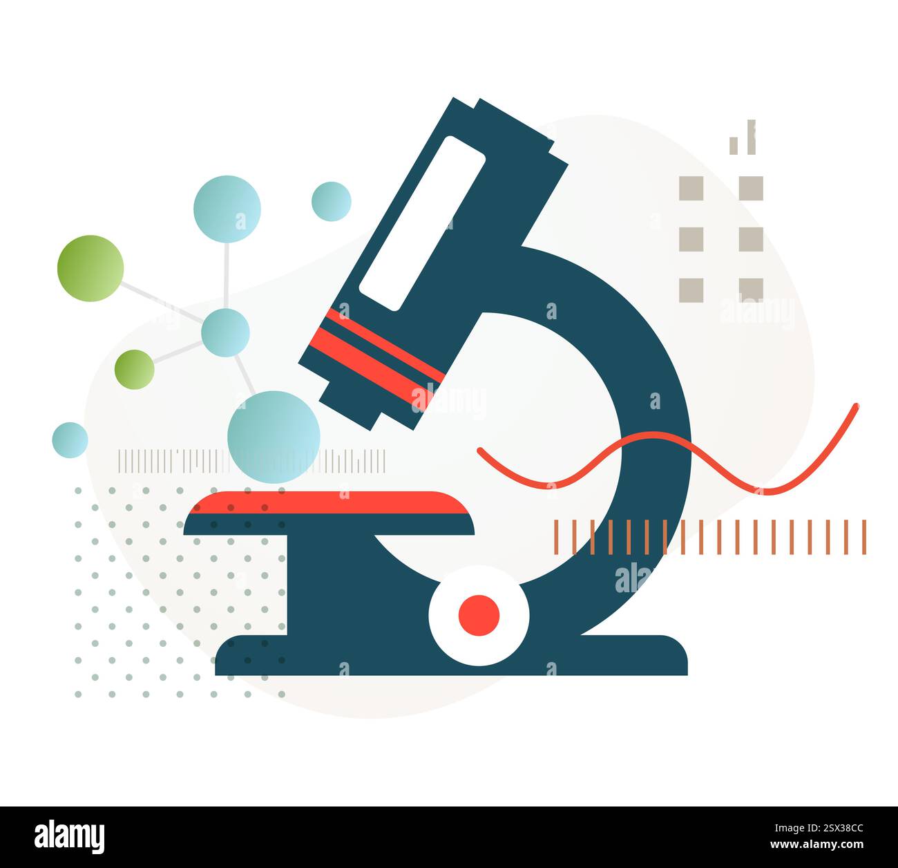 Microscopic analysis Stock Vector Images - Alamy
