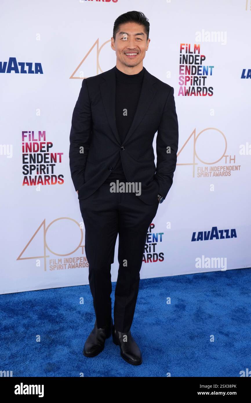 Brian Tee arrives at the Film Independent Spirit Awards on Saturday ...