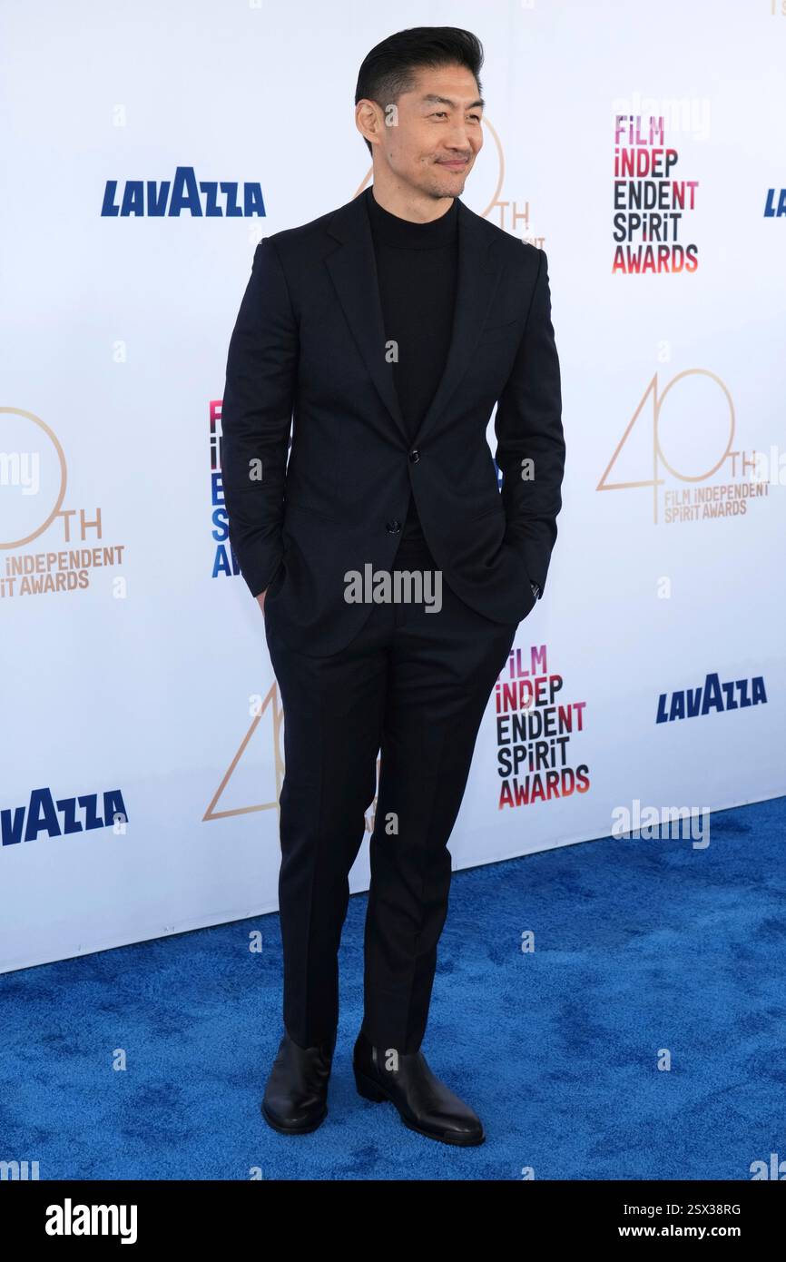 Brian Tee arrives at the Film Independent Spirit Awards on Saturday ...