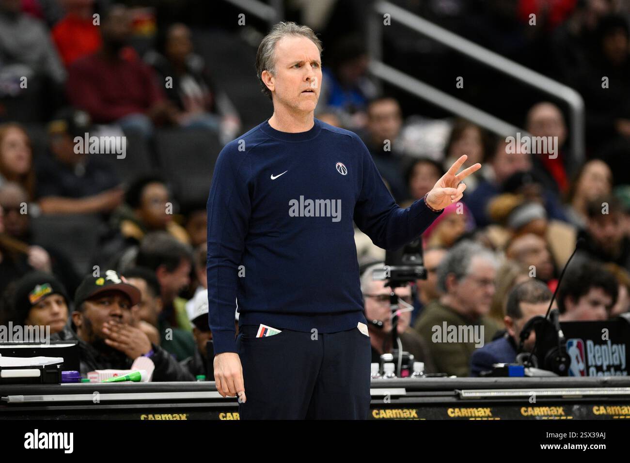Washington Wizards head coach Brian Keefe in action during the first ...