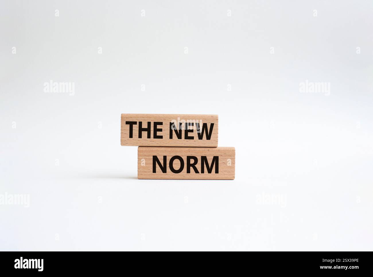 The new norm symbol. Concept words The new norm on wooden blocks ...