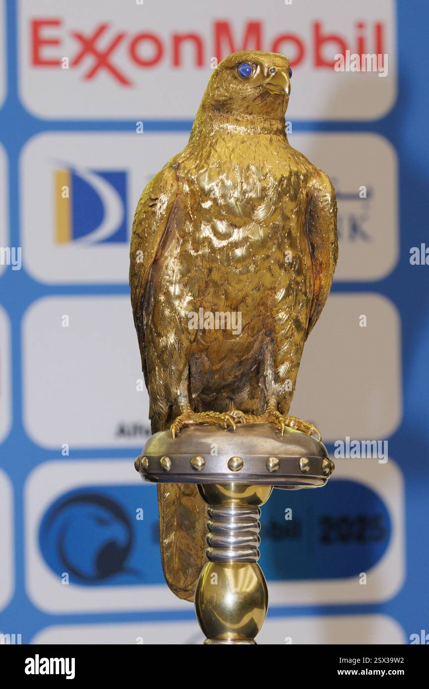 Doha, Qatar. 22nd Feb, 2025. The Qatar ExxonMobil Trophy during the ...