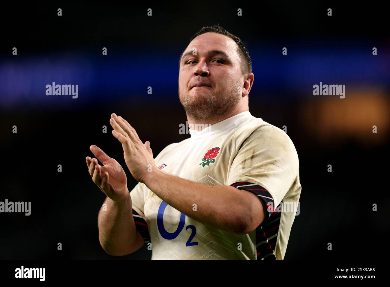 London, England. 22nd February, 2025. England's Jamie George after the ...