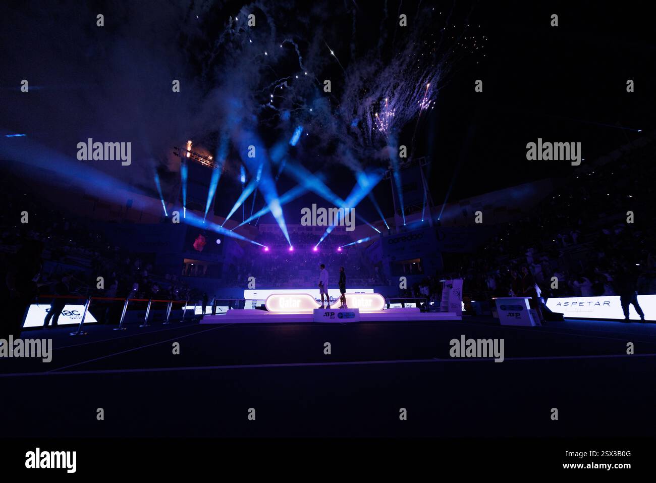 fireworks during the trophy ceremony during the 2025 Qatar ExxonMobil ...