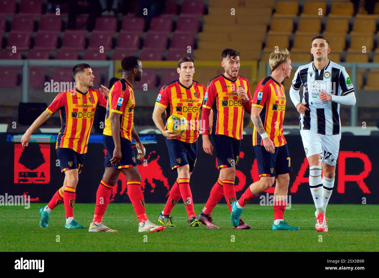 Lecce, Italy. 21st Feb, 2025. Lorenzo Lucca of Udinese Calcio ...