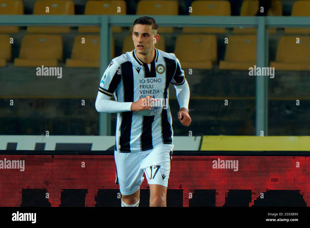 Lecce, Italy. 21st Feb, 2025. Lorenzo Lucca of Udinese Calcio during US ...