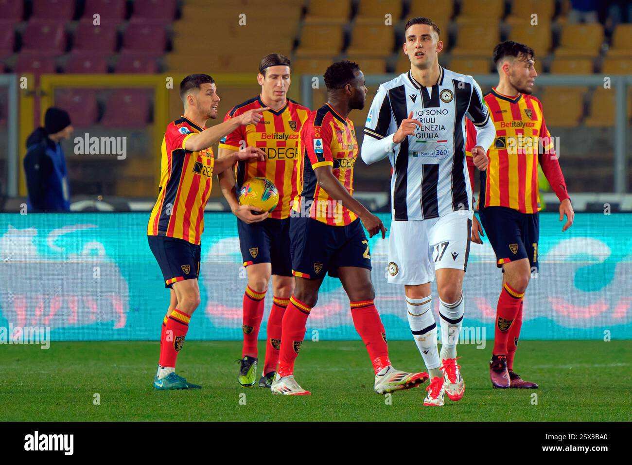 Lecce, Italy. 21st Feb, 2025. Lorenzo Lucca of Udinese Calcio ...