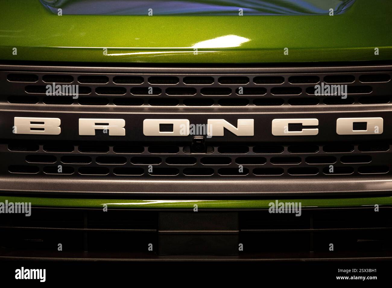 Sao Paulo, Brazil - july21 - 2023 - Close up of the Bronco car brand ...