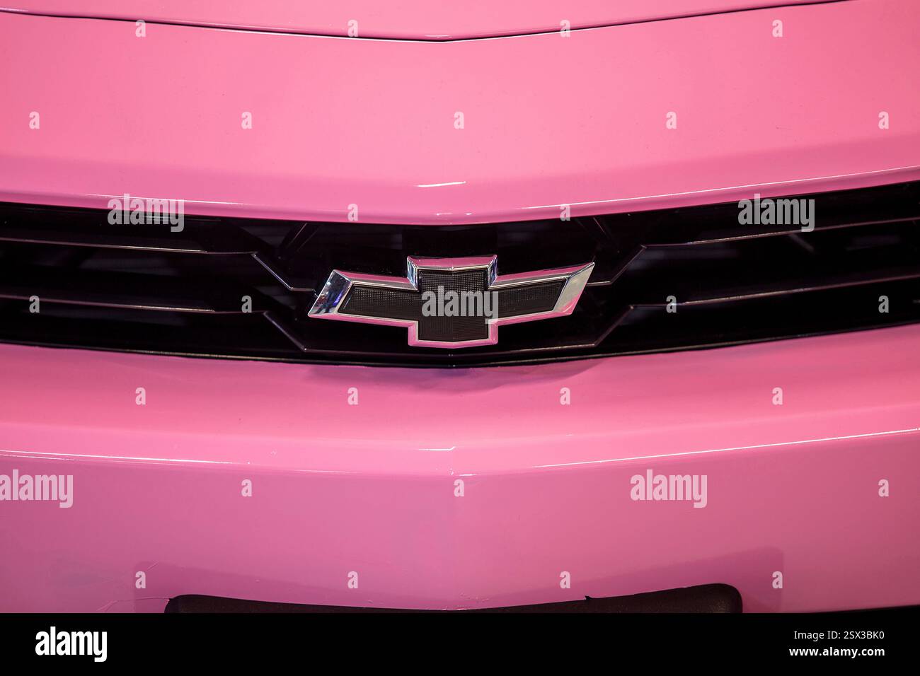 Sao Paulo, Brazil - july21 - 2023 - Close up of the Chevrolet car brand ...