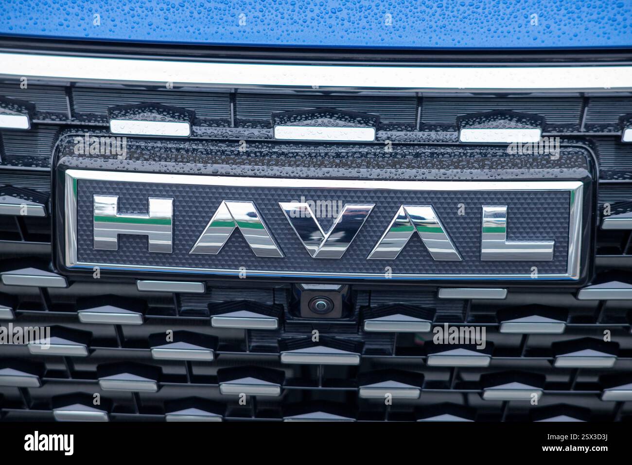 Sao Paulo, Brazil - july - 2023 - Close-up of the Haval car logo on the ...