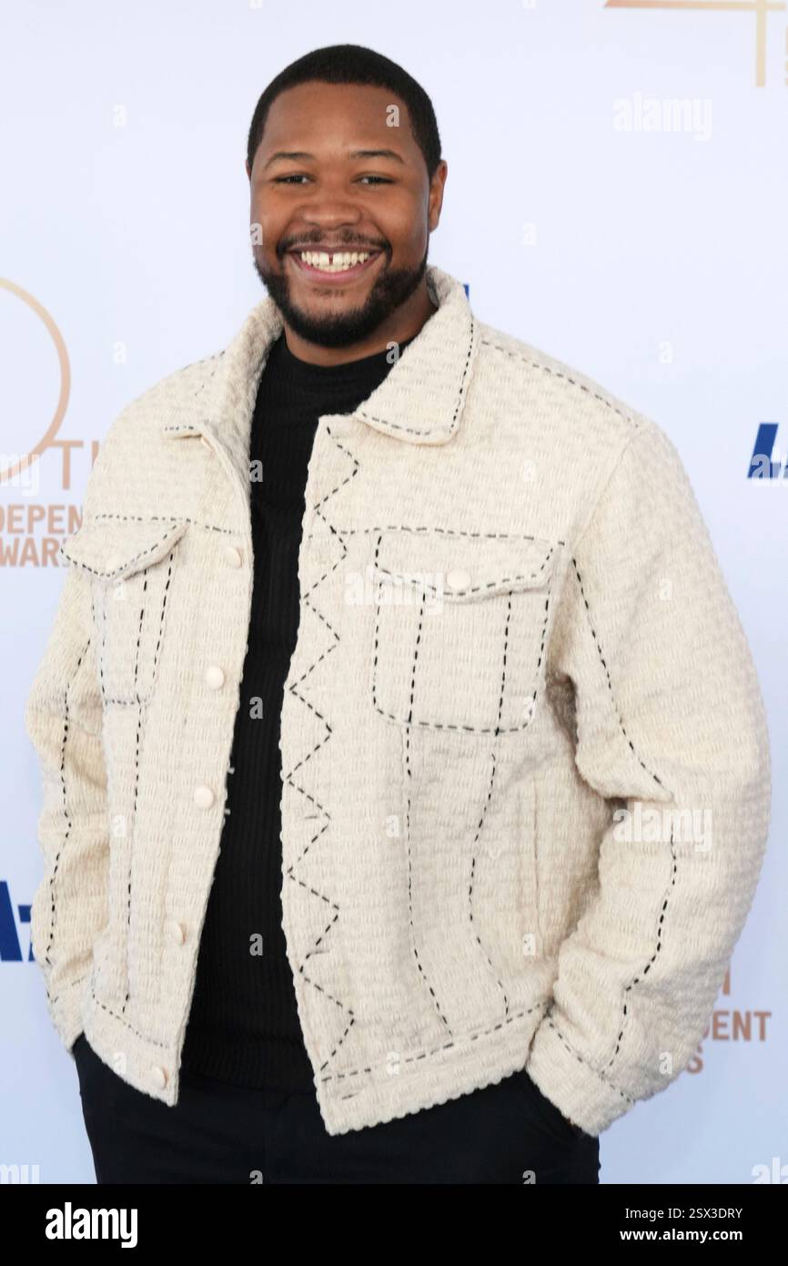 Luke Tennie arrives at the Film Independent Spirit Awards on Saturday ...