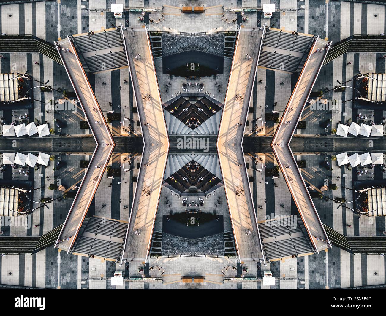 mirrored geometry lines and shapes, symmetry perspective intricate ...