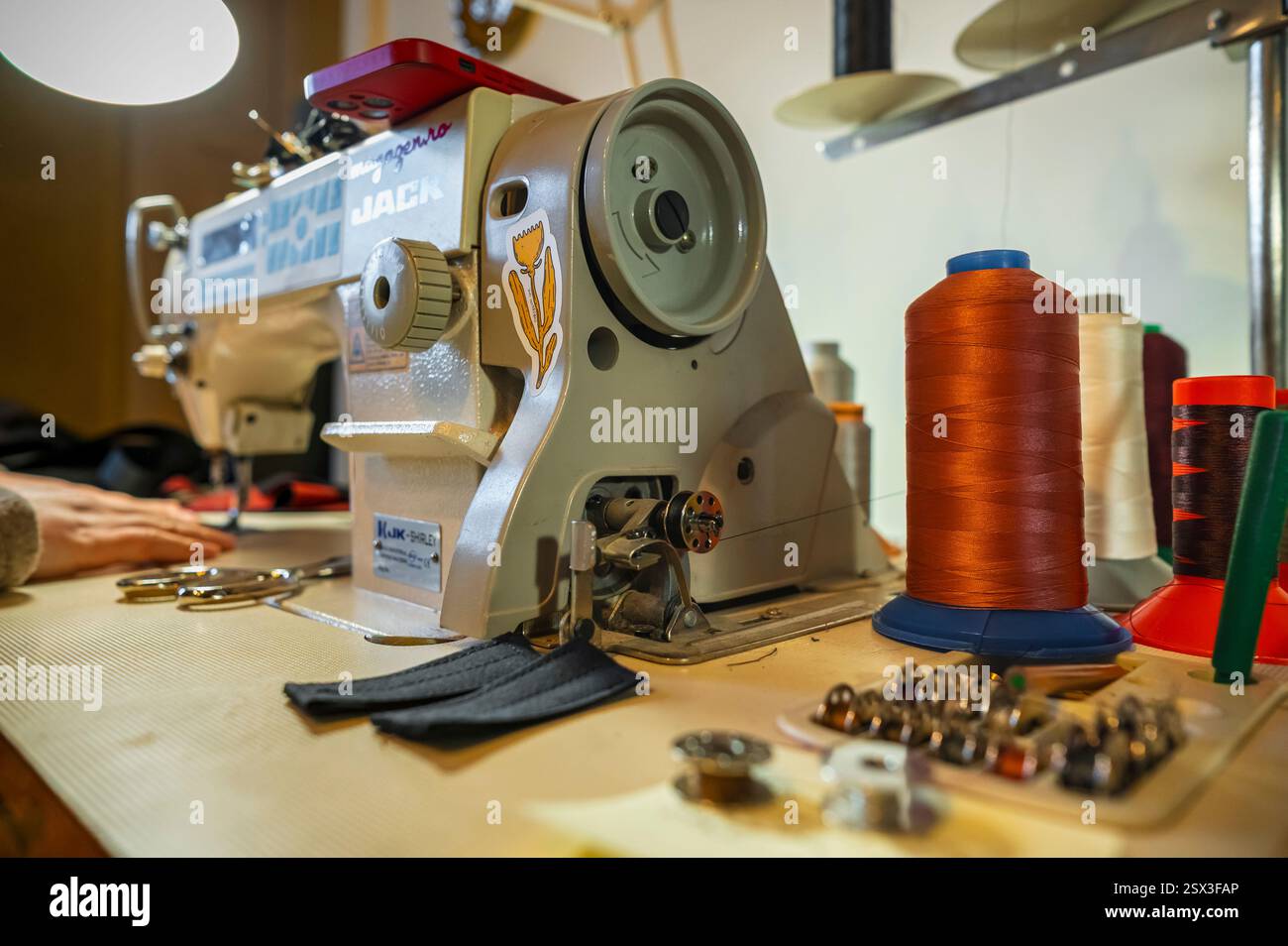 Deva, Romania - February 19, 2025: handmade tailoring workshop with ...