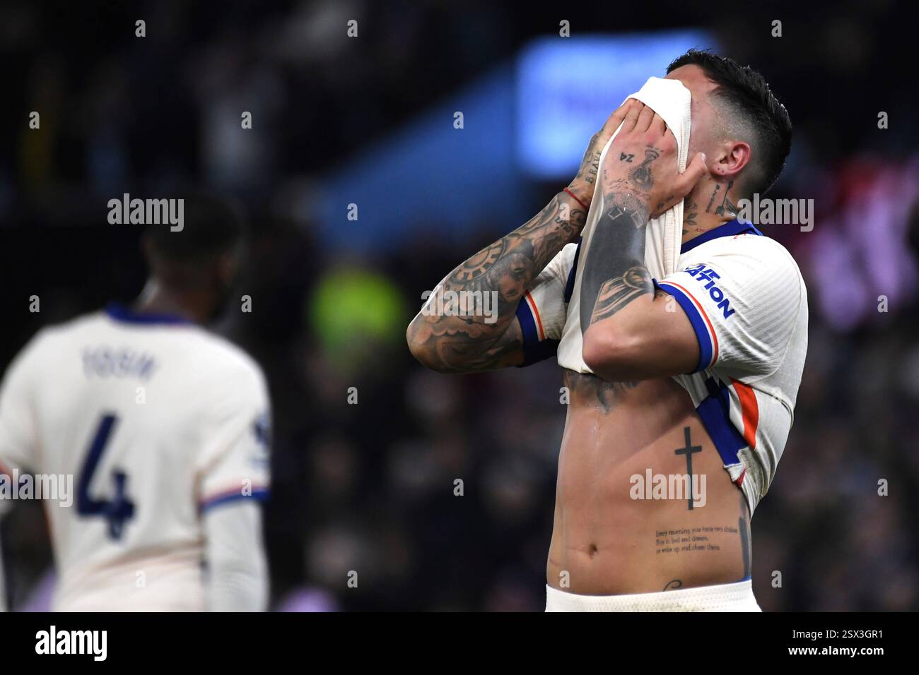 Chelsea's Enzo Fernandez reacts after the end of the English Premier ...
