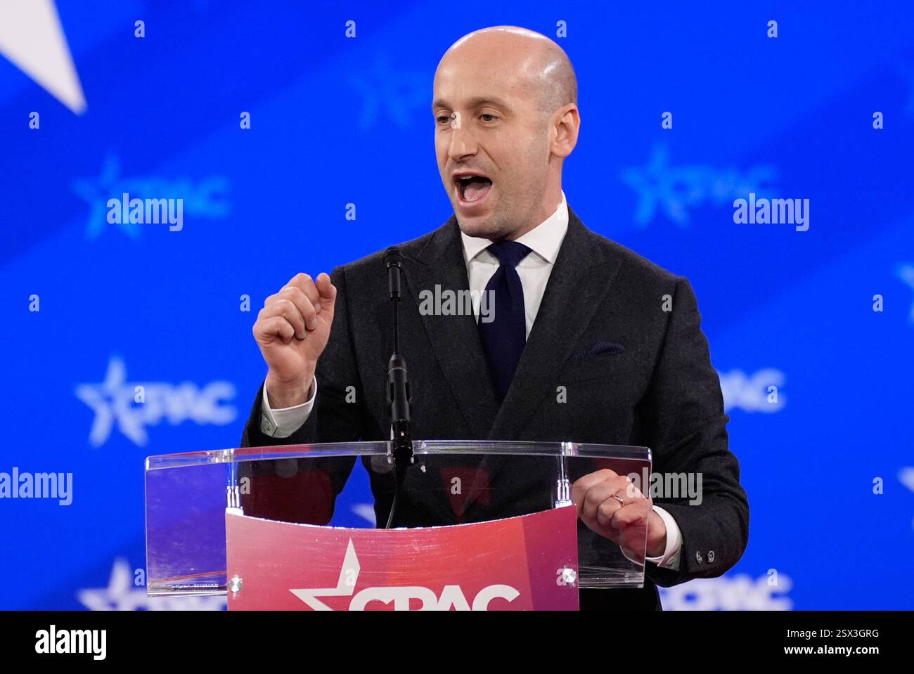 White House Deputy Chief of Staff for Policy Stephen Miller speaks at ...