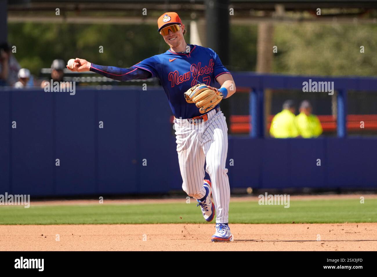New York Mets third baseman Brett Baty throws out Houston Astros' Pedro ...