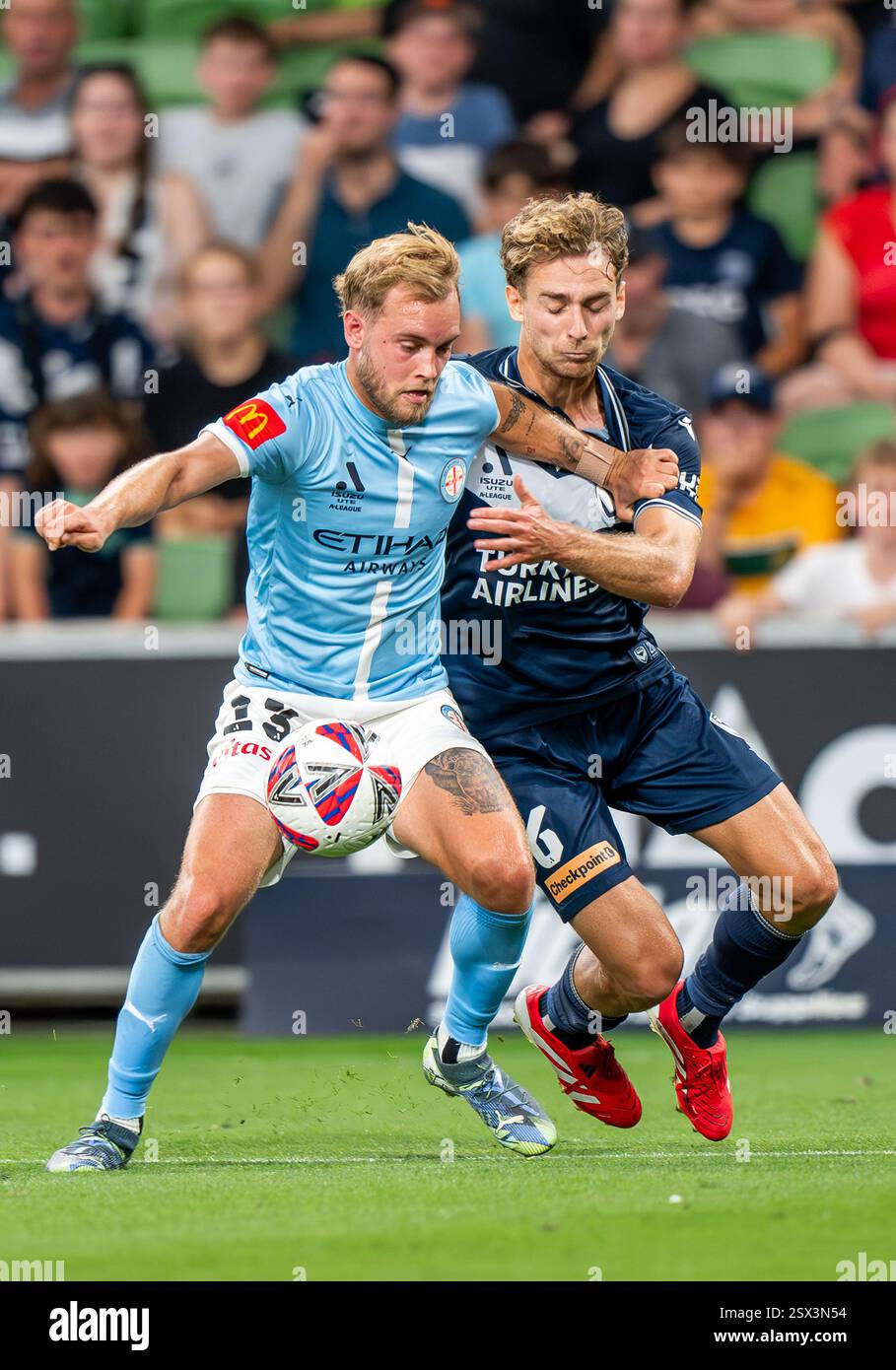 Melbourne, Australia. 22nd Feb, 2025. Nathaniel Atkinson of Melbourne ...