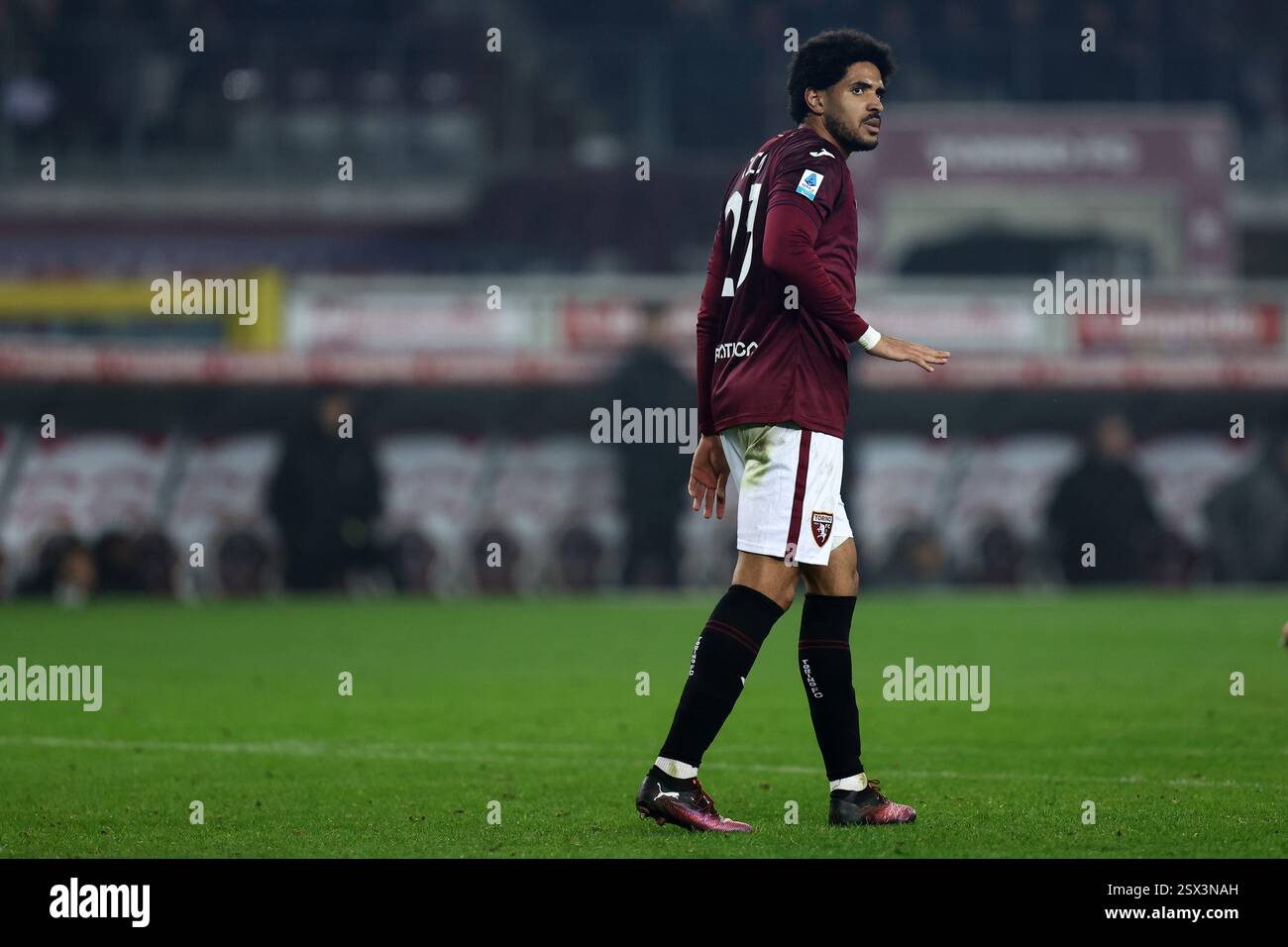 Torino, Italy. 22nd Feb, 2025. Saul Coco of Torino Fc looks on during ...